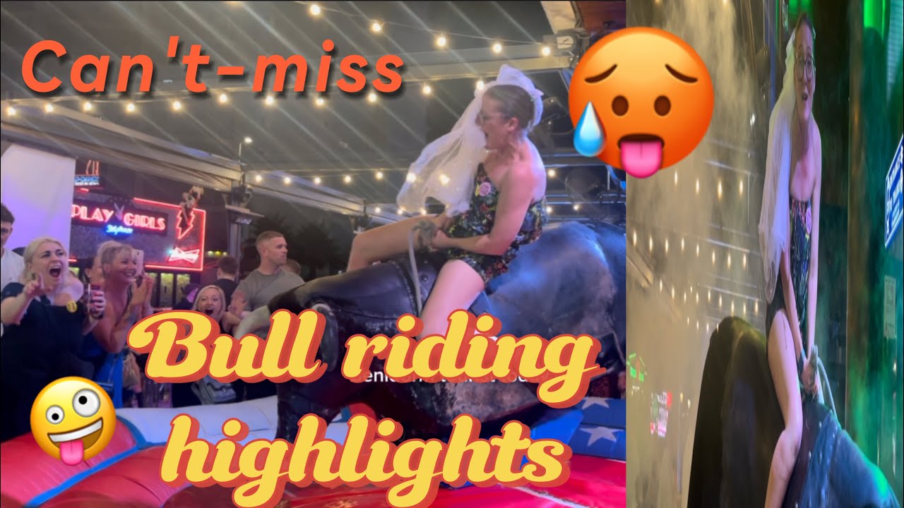 She enjoy bull ♥️♥️ riding! Mechanical bull Benidorm ♥️♥️! Benidorm ...